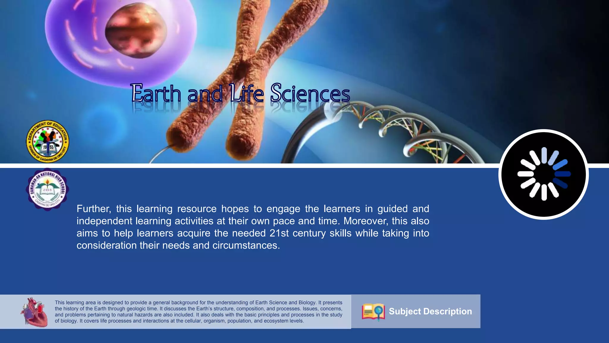Earth and Life Sciences, MELCs (S11_12LT-IIa-1 and IIa-3) | PPTX