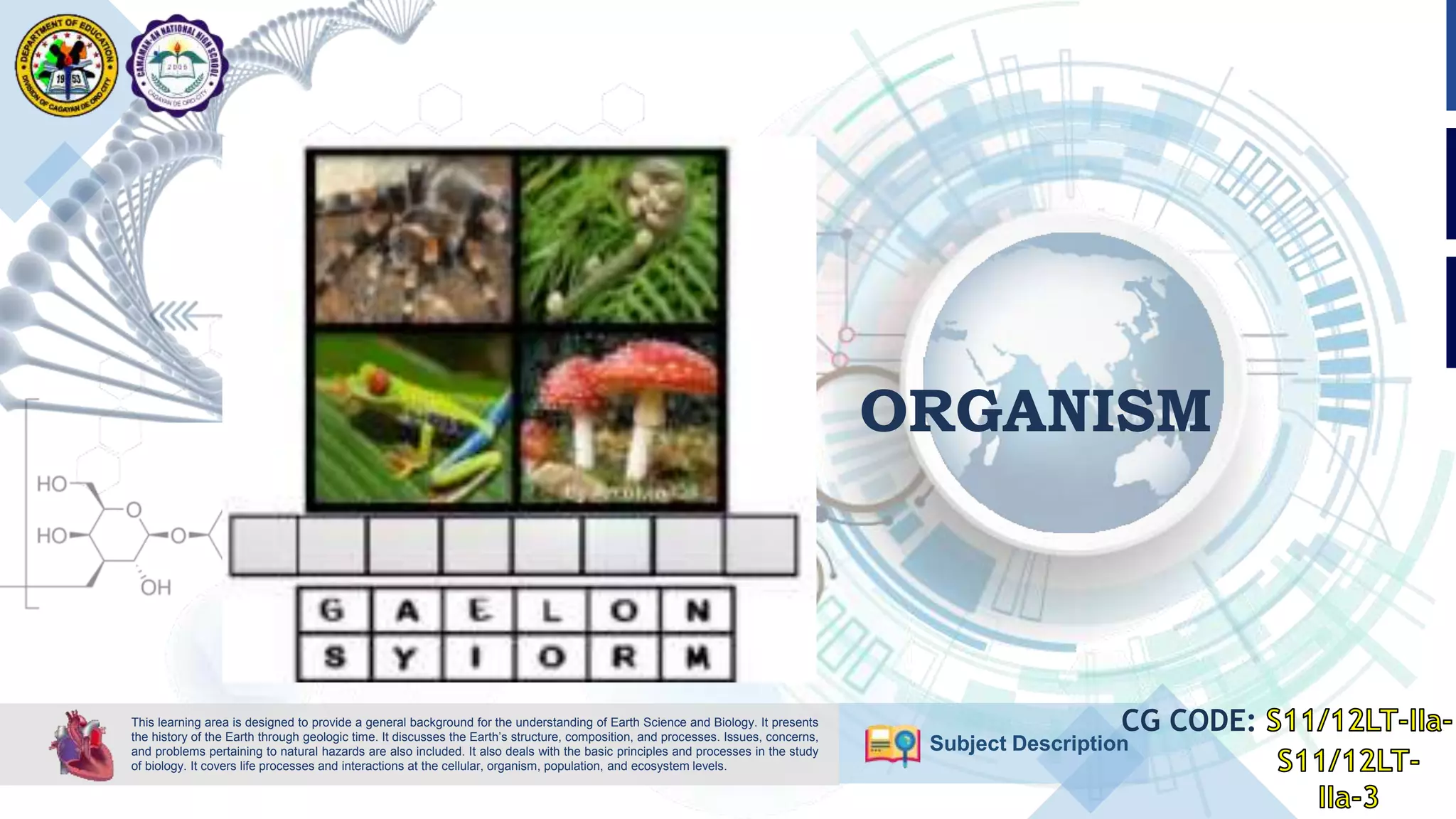 Earth and Life Sciences, MELCs (S11_12LT-IIa-1 and IIa-3) | PPTX