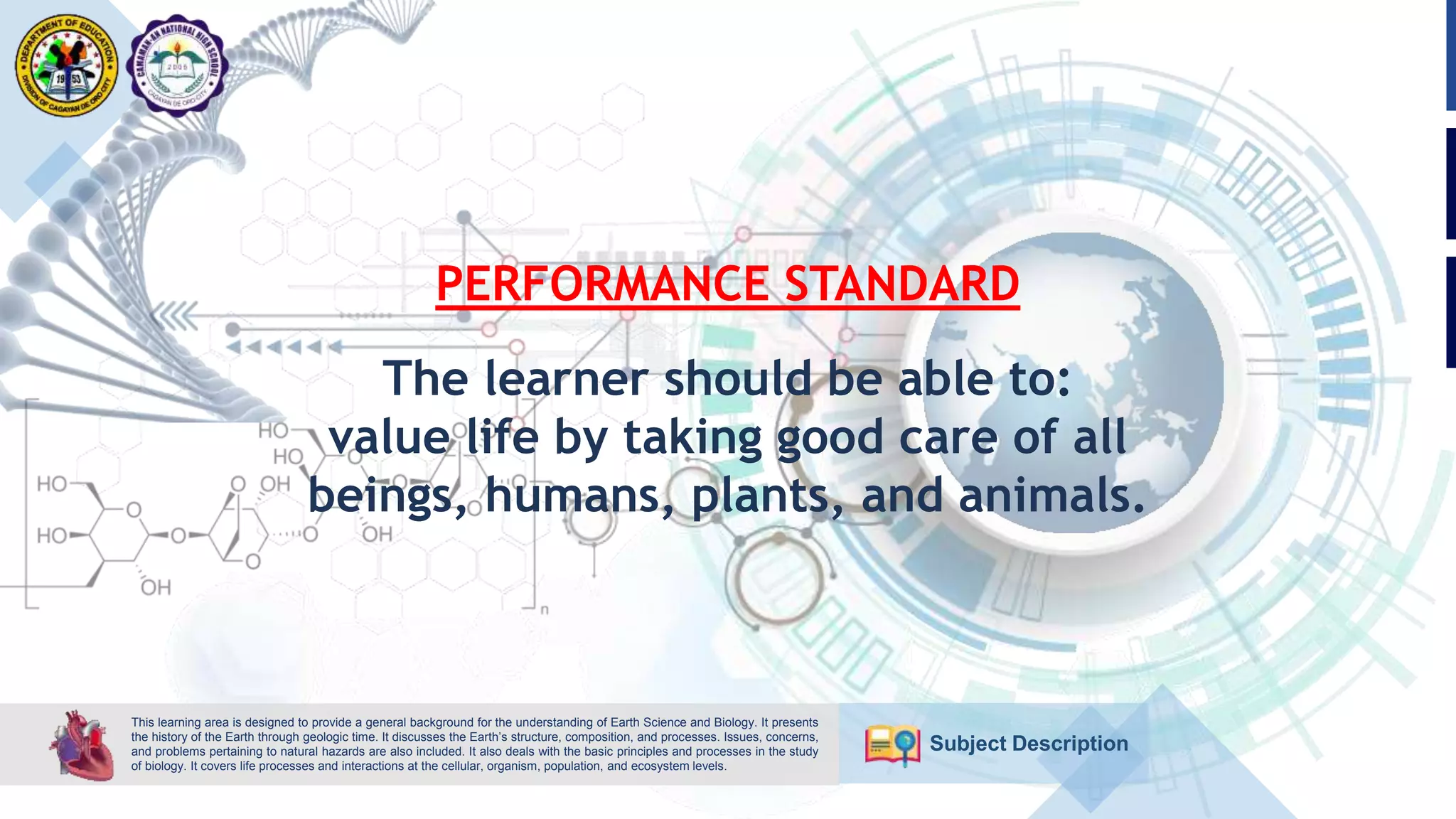 Earth and Life Sciences, MELCs (S11_12LT-IIa-1 and IIa-3) | PPTX