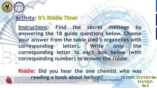 Earth and Life Sciences, MELCs (S11_12LT-IIa-1 and IIa-3) | PPTX