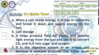 Earth and Life Sciences, MELCs (S11_12LT-IIa-1 and IIa-3) | PPTX