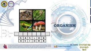 Earth and Life Sciences, MELCs (S11_12LT-IIa-1 and IIa-3) | PPTX