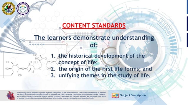 Earth and Life Sciences, MELCs (S11_12LT-IIa-1 and IIa-3) | PPTX