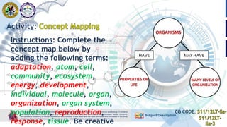 Earth and Life Sciences, MELCs (S11_12LT-IIa-1 and IIa-3) | PPTX