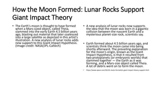 Earth and moon impact theory | PPTX