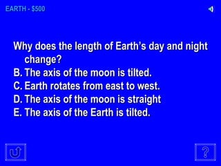 Earth And Moon Jeopardy Review | PPT