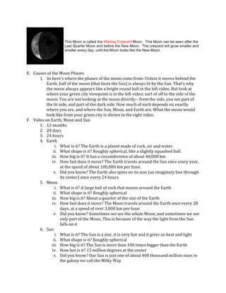 Earth and moon webquest | PDF