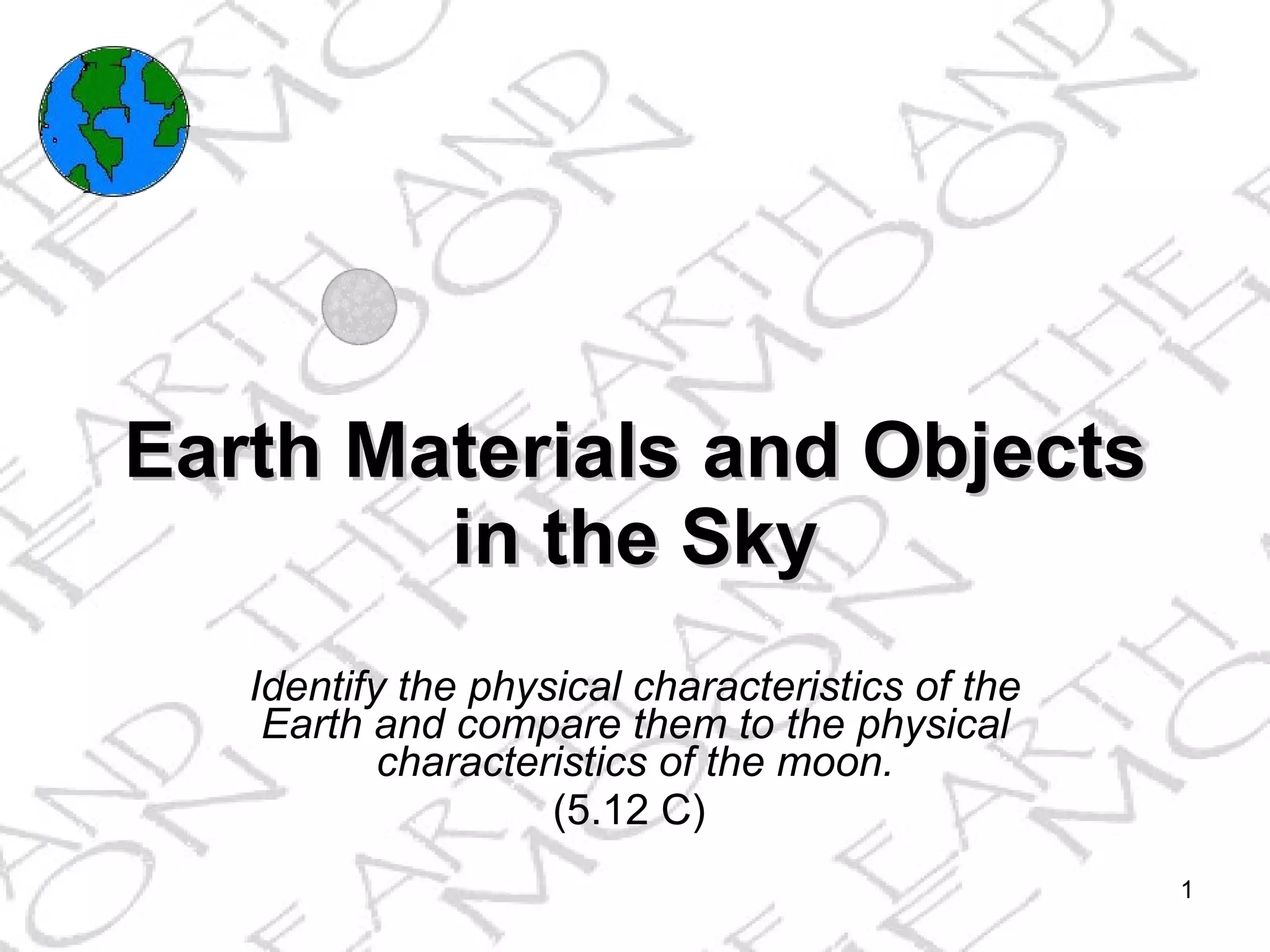Earth and objects in the sky | PPT
