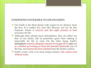 EARTH AS A PLANET PPT based on today's environment | PPTX