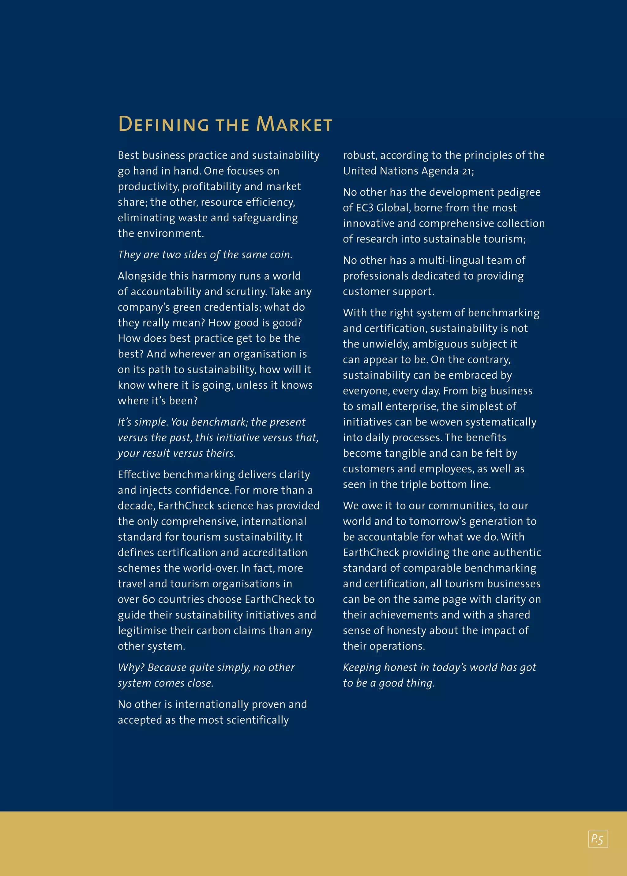 EarthCheck Program Overview | PDF