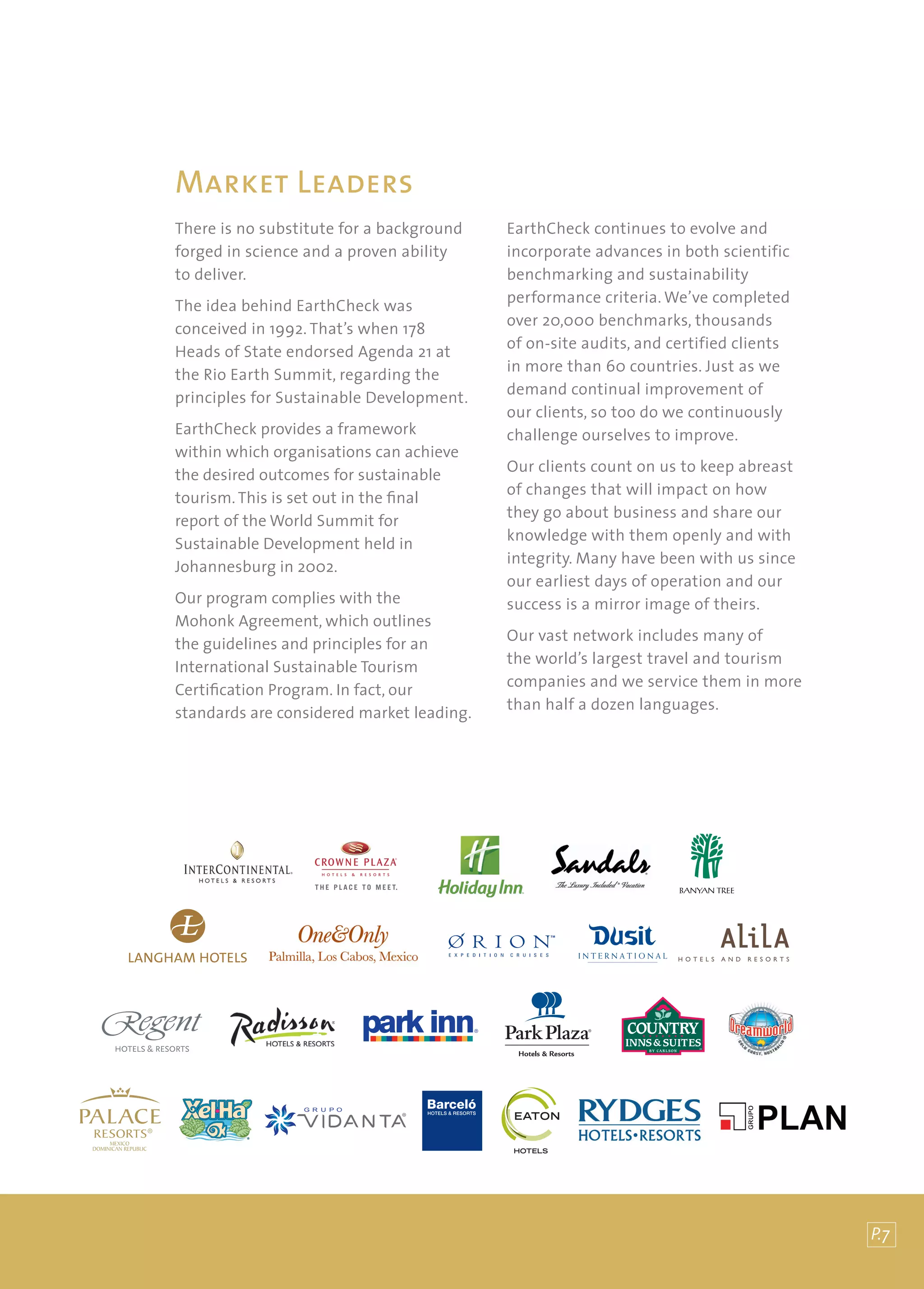 EarthCheck Program Overview | PDF