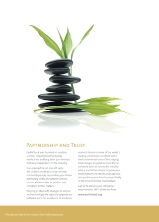 EarthCheck Program Overview | PDF | Environmental Services Industry ...