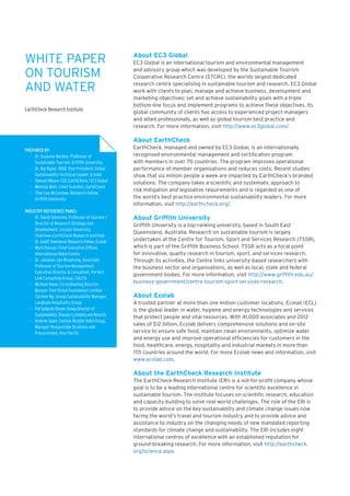 EarthCheck White Paper - Water | PDF