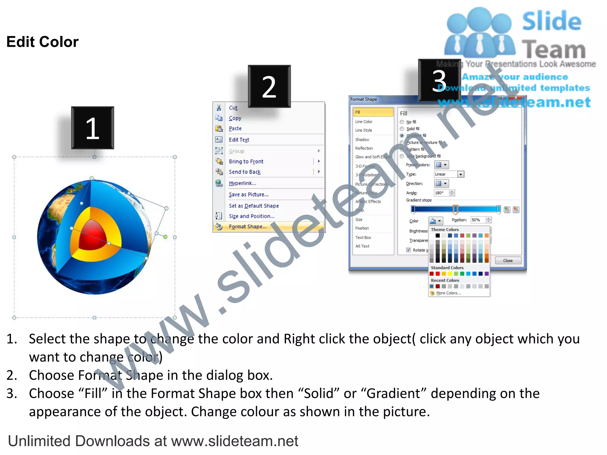 Earth core diagram powerpoint slides diagrams templates | PDF