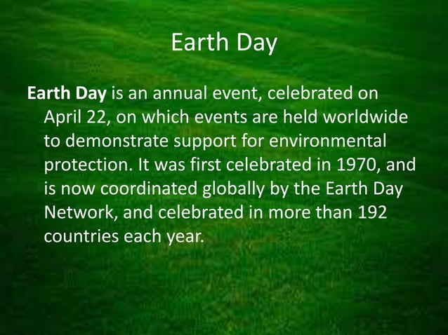 Earth day | PPT