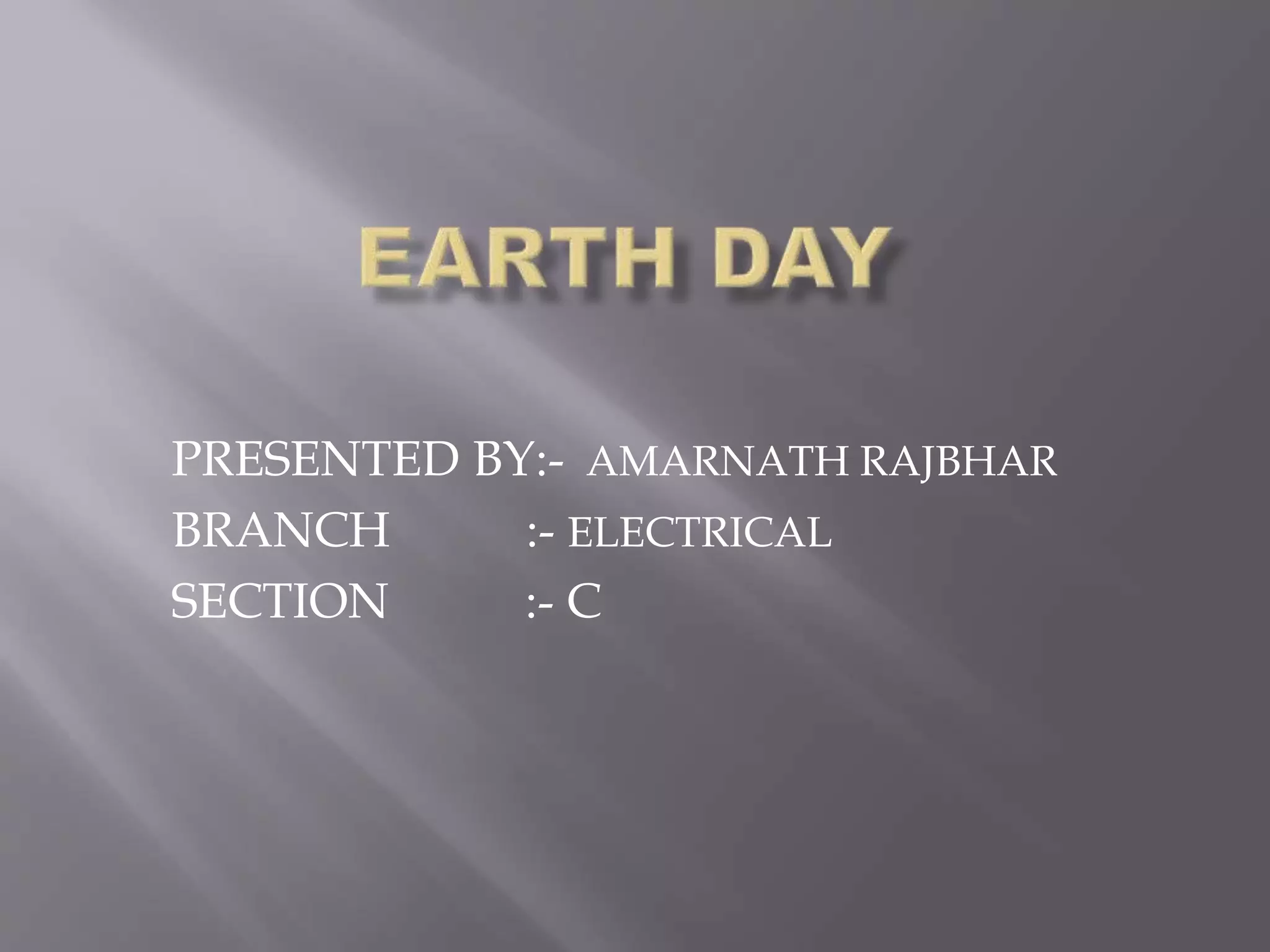 Earth day | PPT