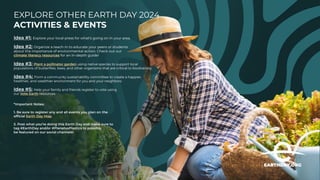 Action Toolkit - Earth Day 2024 - April 22nd. | PDF