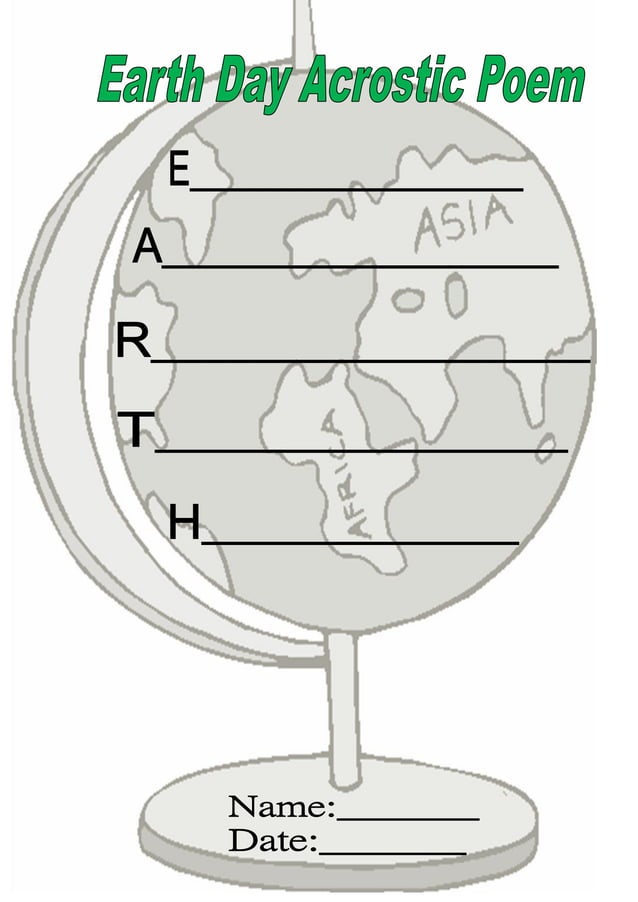 Earth day acrostic poem | PDF