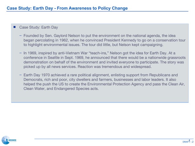 Earth Day Case Study | PPT