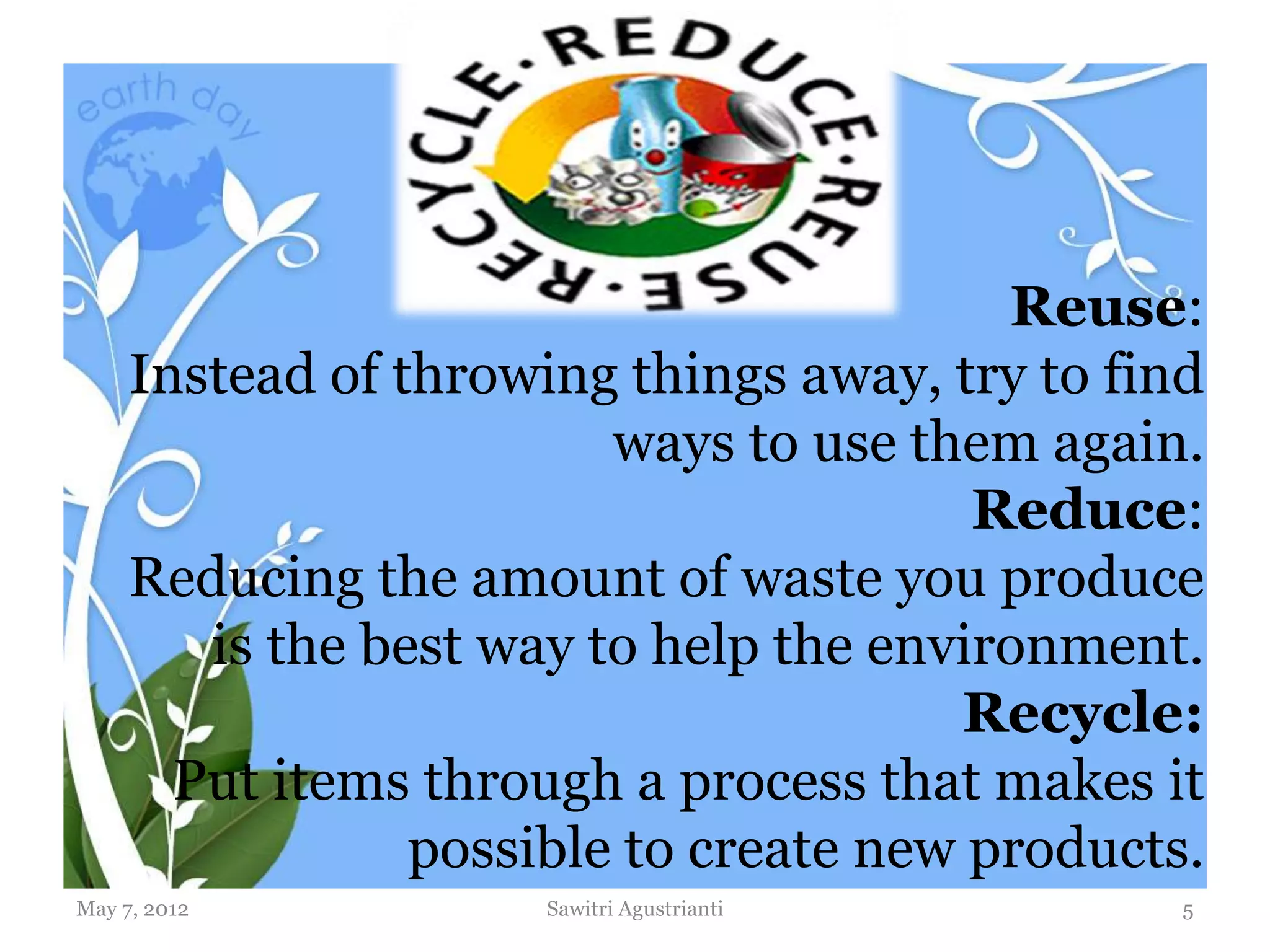 Earth day presentation | PPSX