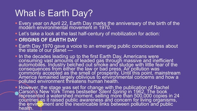 Earth day presentation | PPTX | Environment | Science