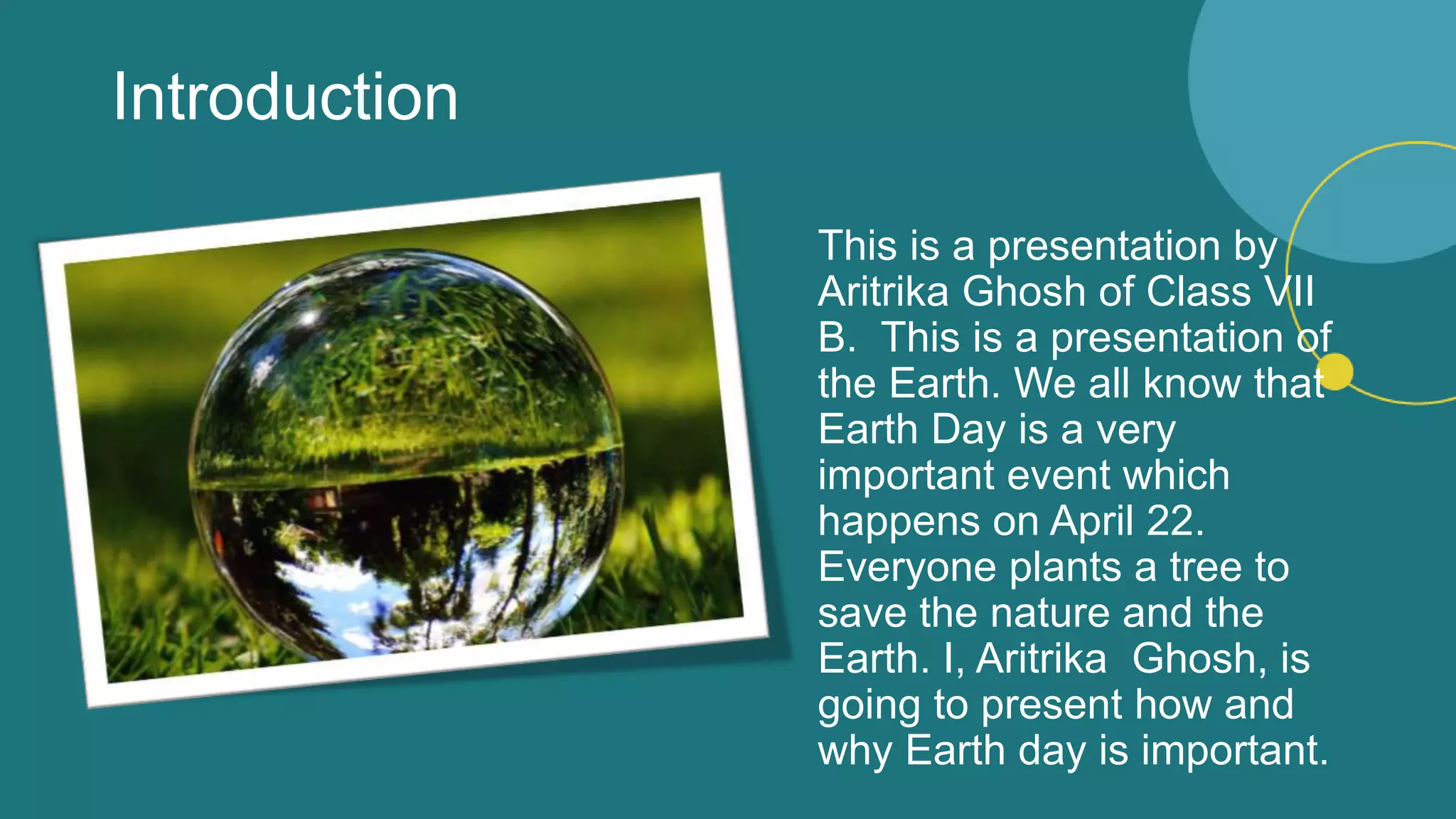 Earth day presentation | PPTX