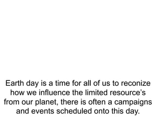 Earth day sentences | PPT