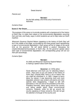 Earth day skit | PDF