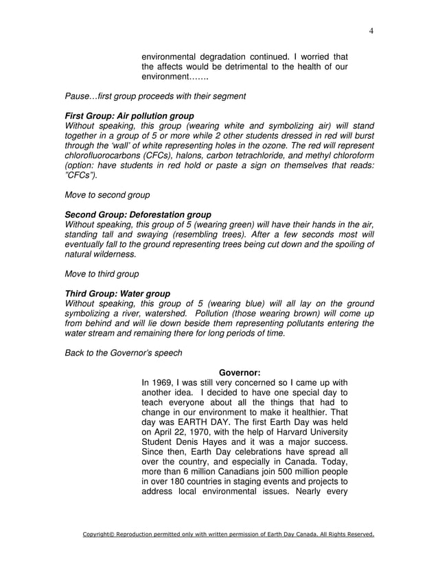 Earth day skit | PDF