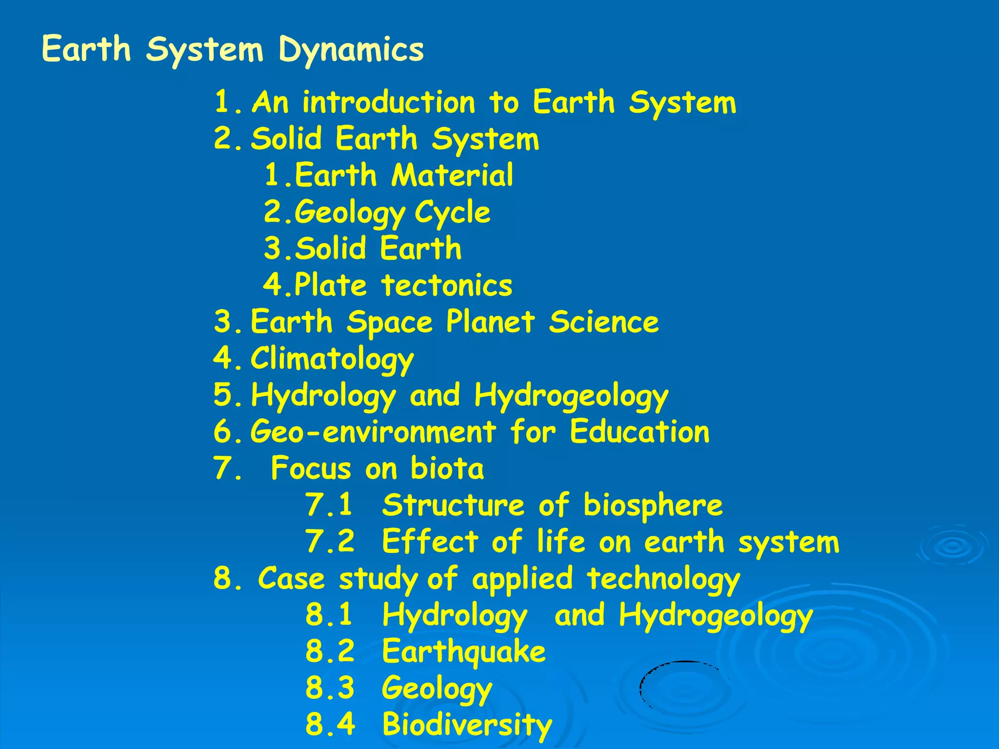 Earth dynamic system | PPTX