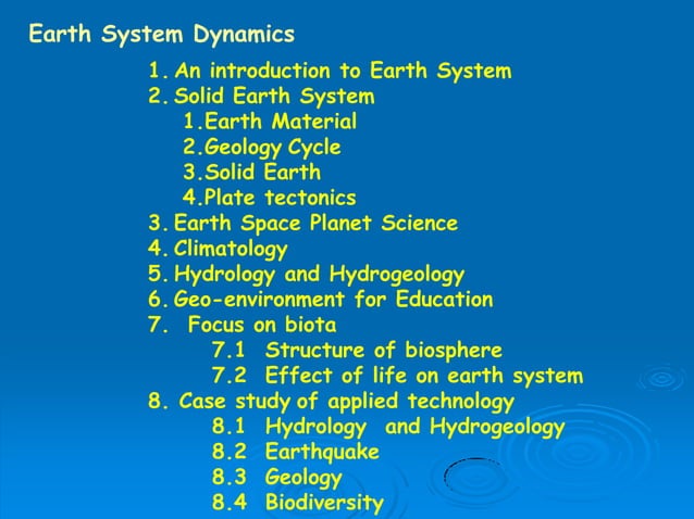 Earth dynamic system | PPT