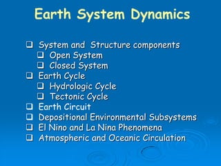 Earth dynamic system | PPTX