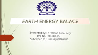Earth energy balance final | PPTX