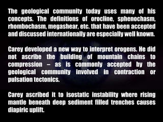 EARTH EXPANSION TECTONICS (PART 2) - SAMUEL WARREN CAREY | PPS