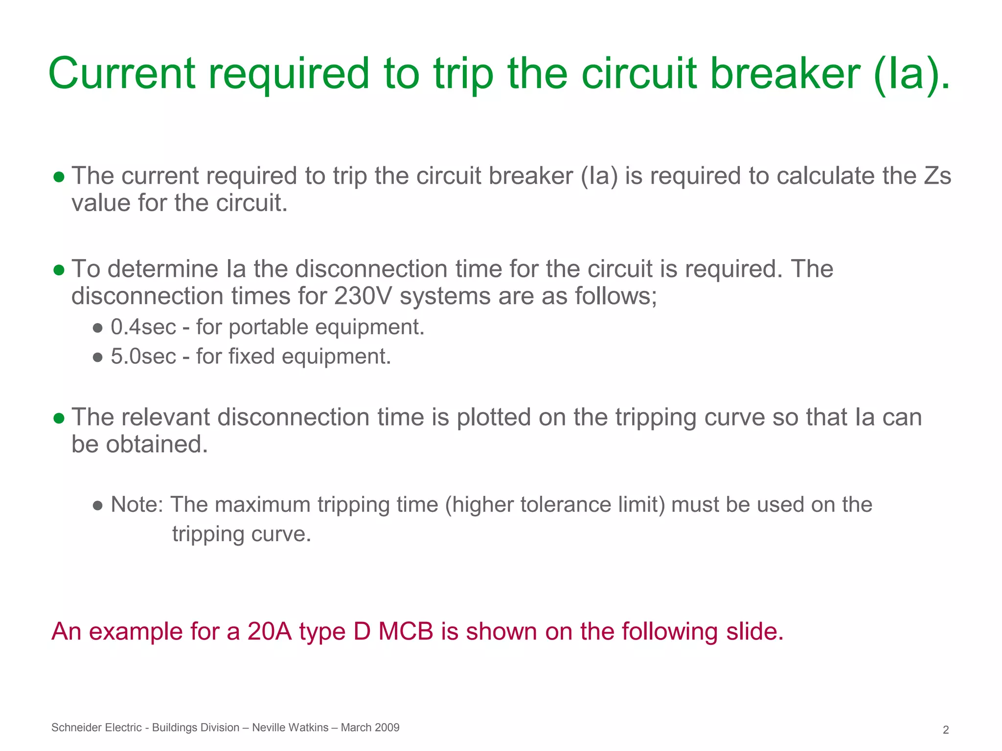 Earth Fault Loop Impedance Summary.ppt