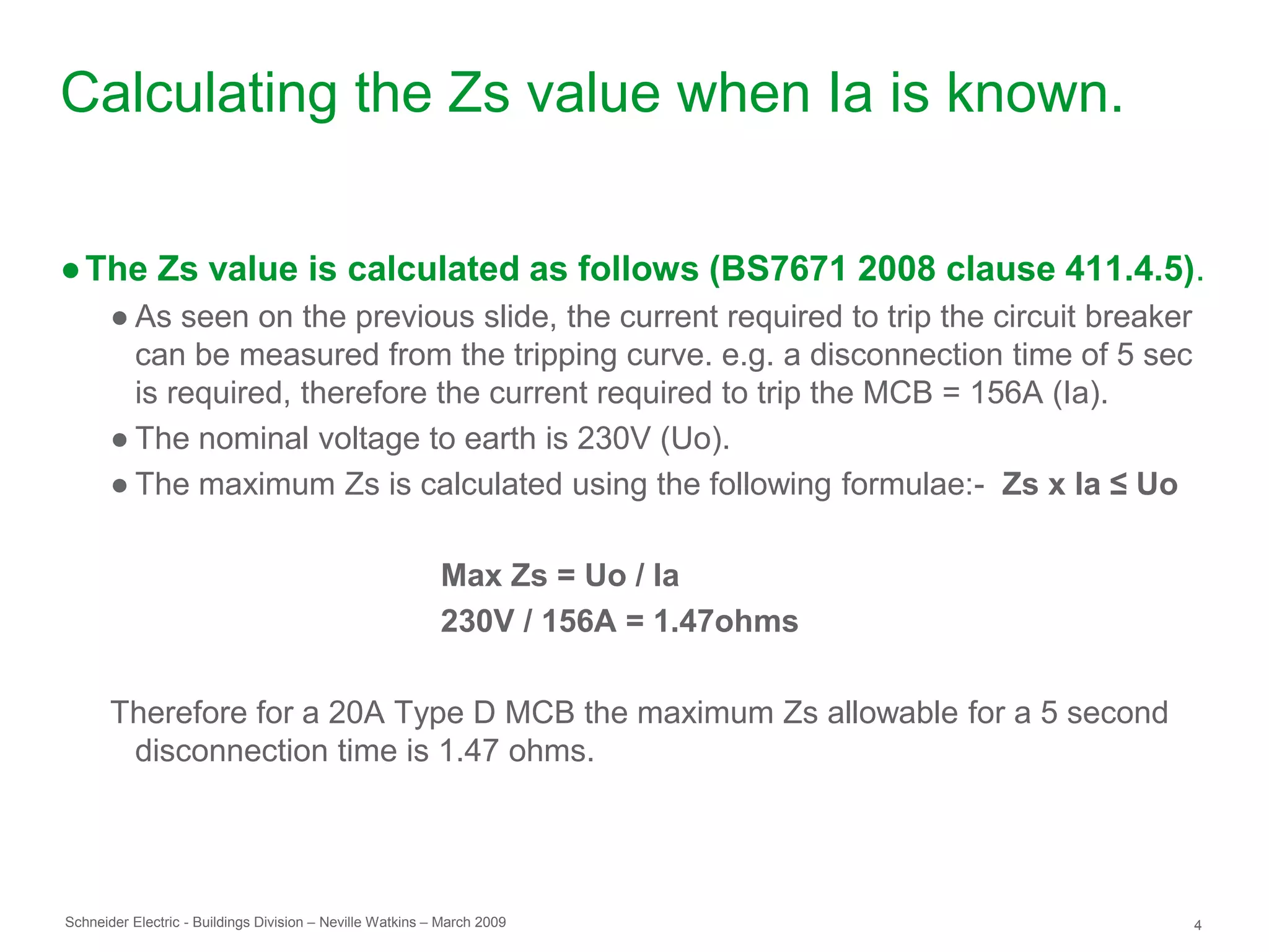 Earth Fault Loop Impedance Summary.ppt