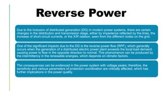 Earth Faults and Reverse Power in Transmission Lines | PPTX