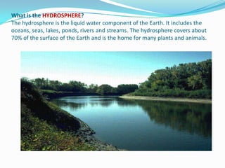 Earth hydrospher and water pollution | PPTX