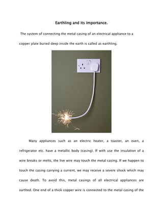 Earthing and its importance. | PDF