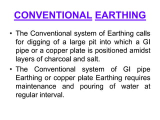 Earthing presentation pipe and plate.ppt