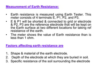 Earthing presentation pipe and plate.ppt