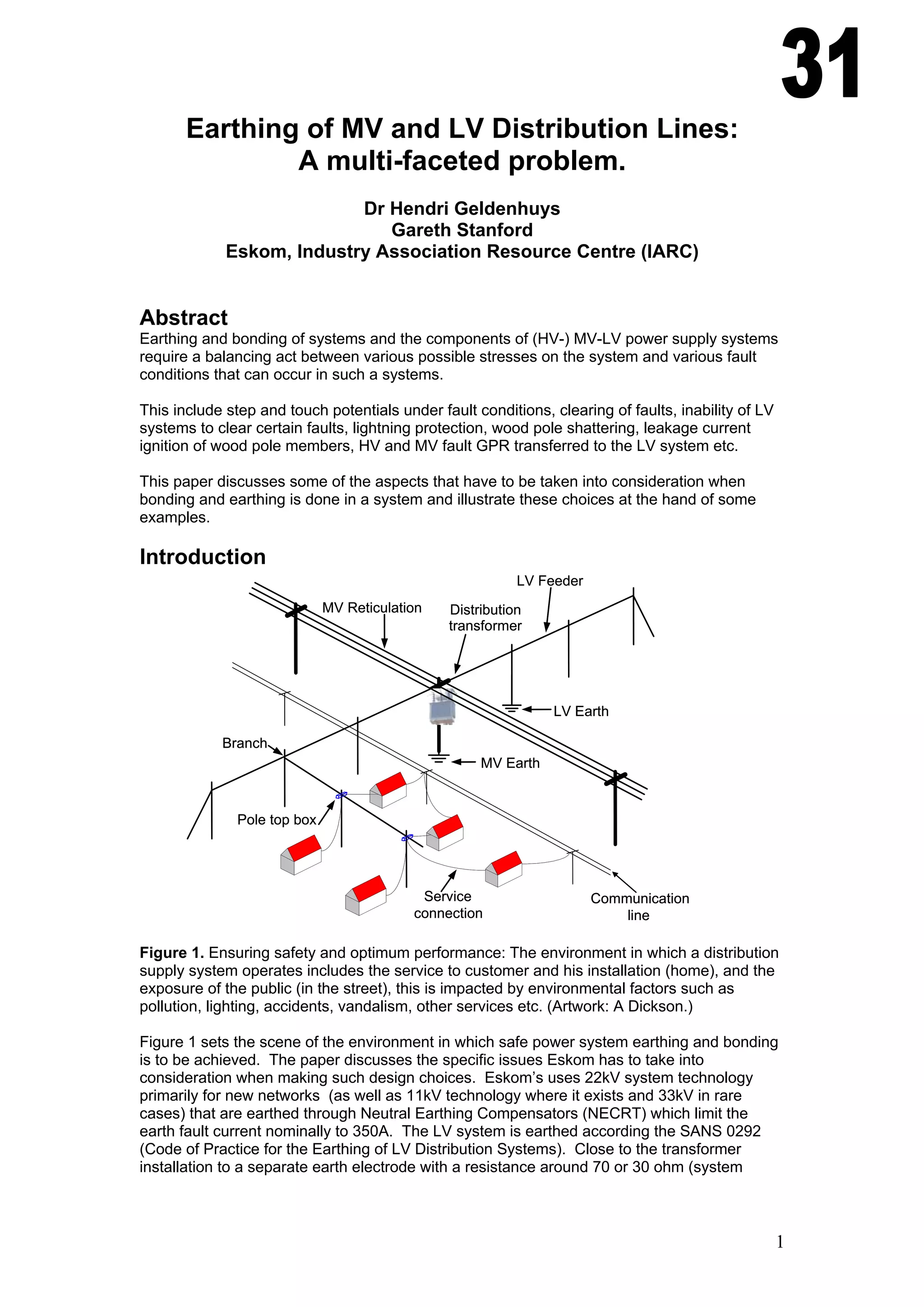Earthing of mv and lv distribution lines | PDF