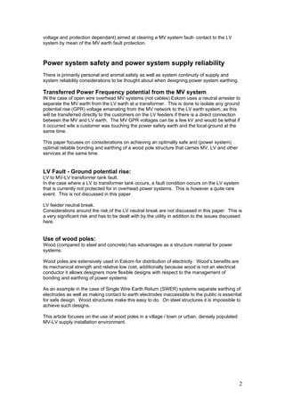 Earthing of mv and lv distribution lines | PDF