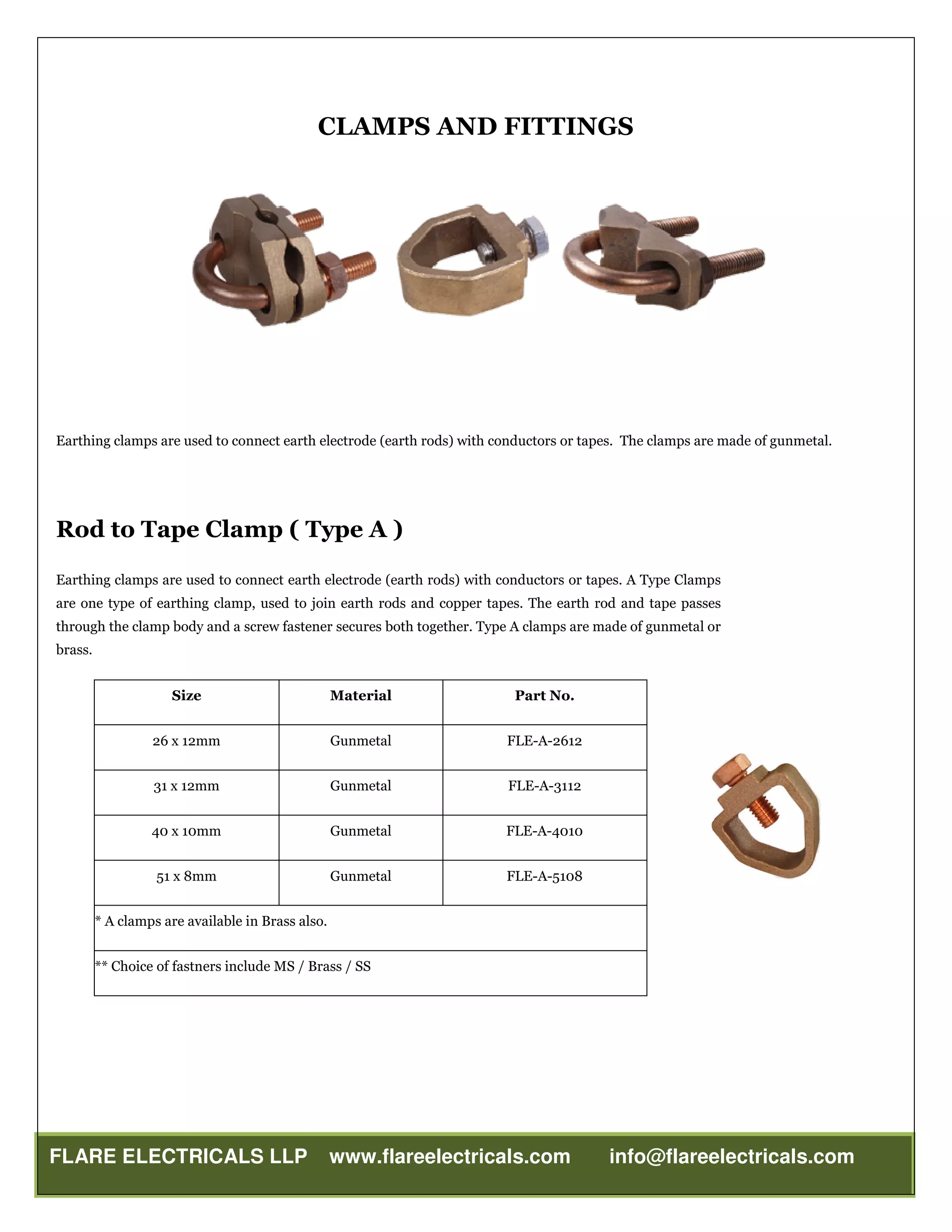 Earthing and Lightning Protection Accessories | PDF