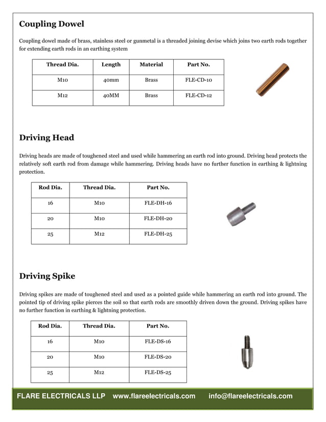 Earthing and Lightning Protection Accessories | PDF