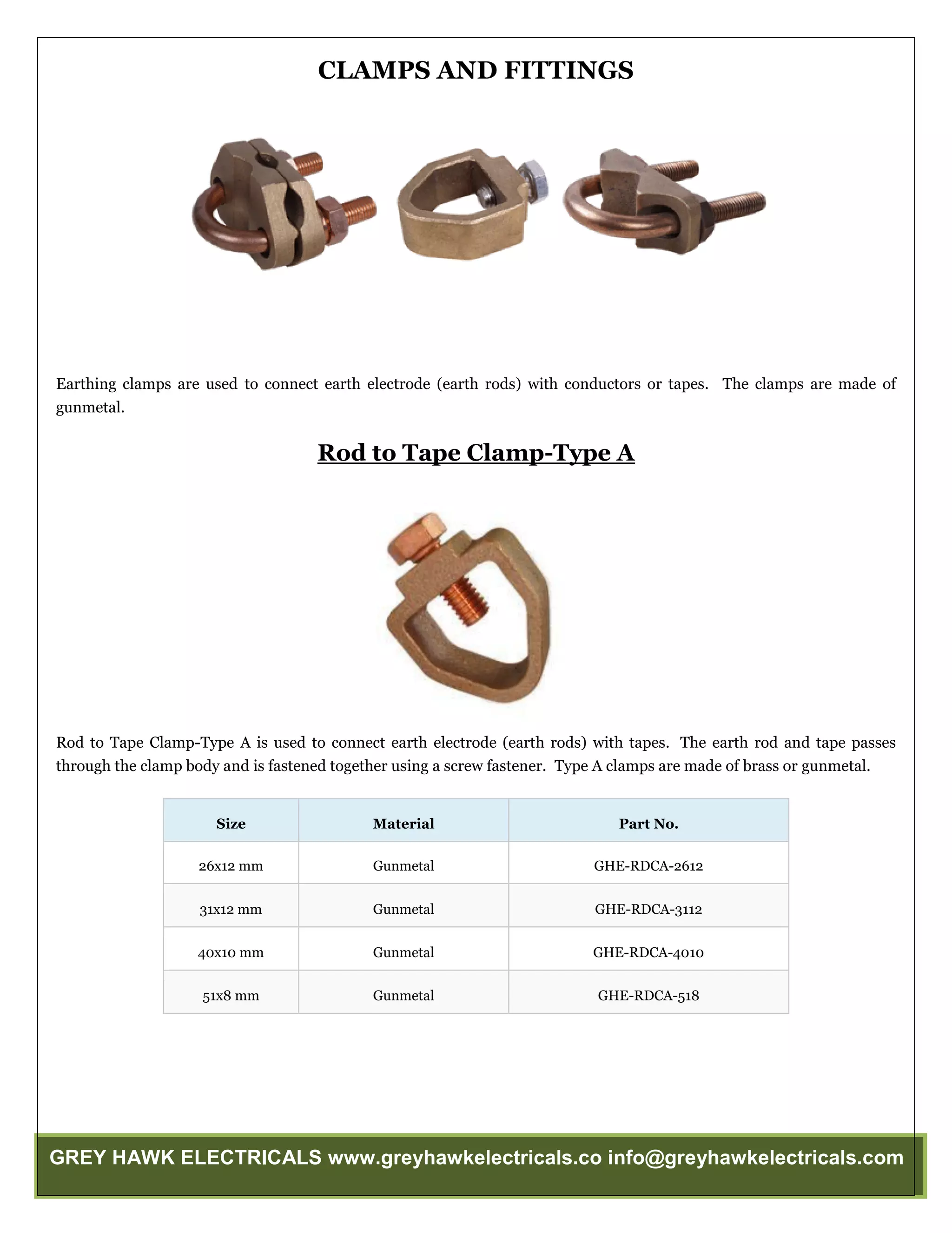 Earthing and lightning Protection Accessories | PDF