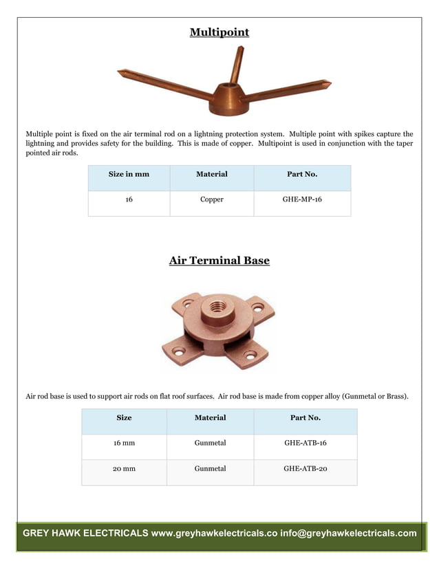 Earthing and lightning Protection Accessories | PDF