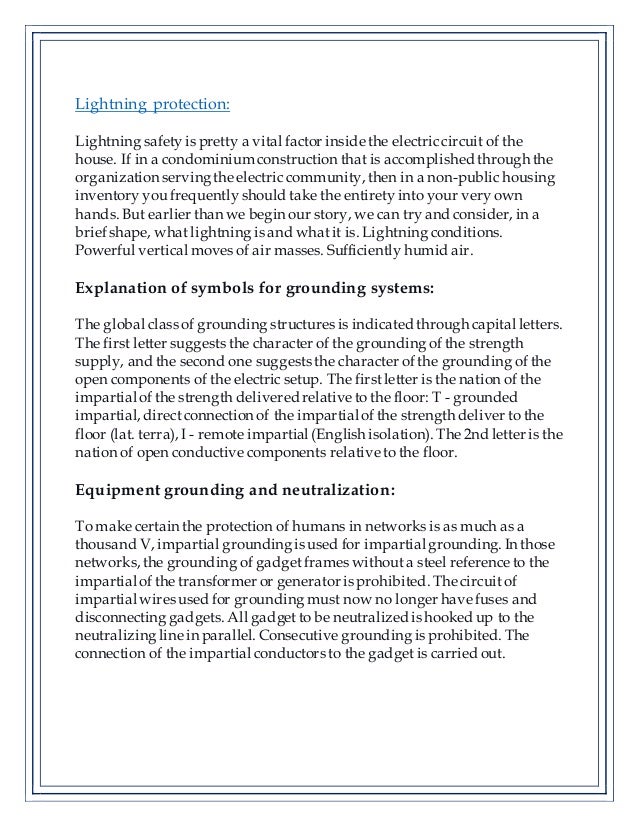 Earthing and lightning protection | DOCX | Home Appliances | Home & Garden