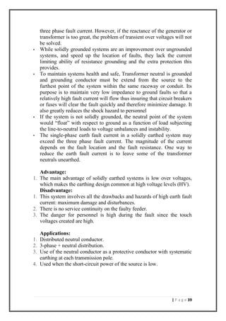 Earthing in electrical power systems | PDF