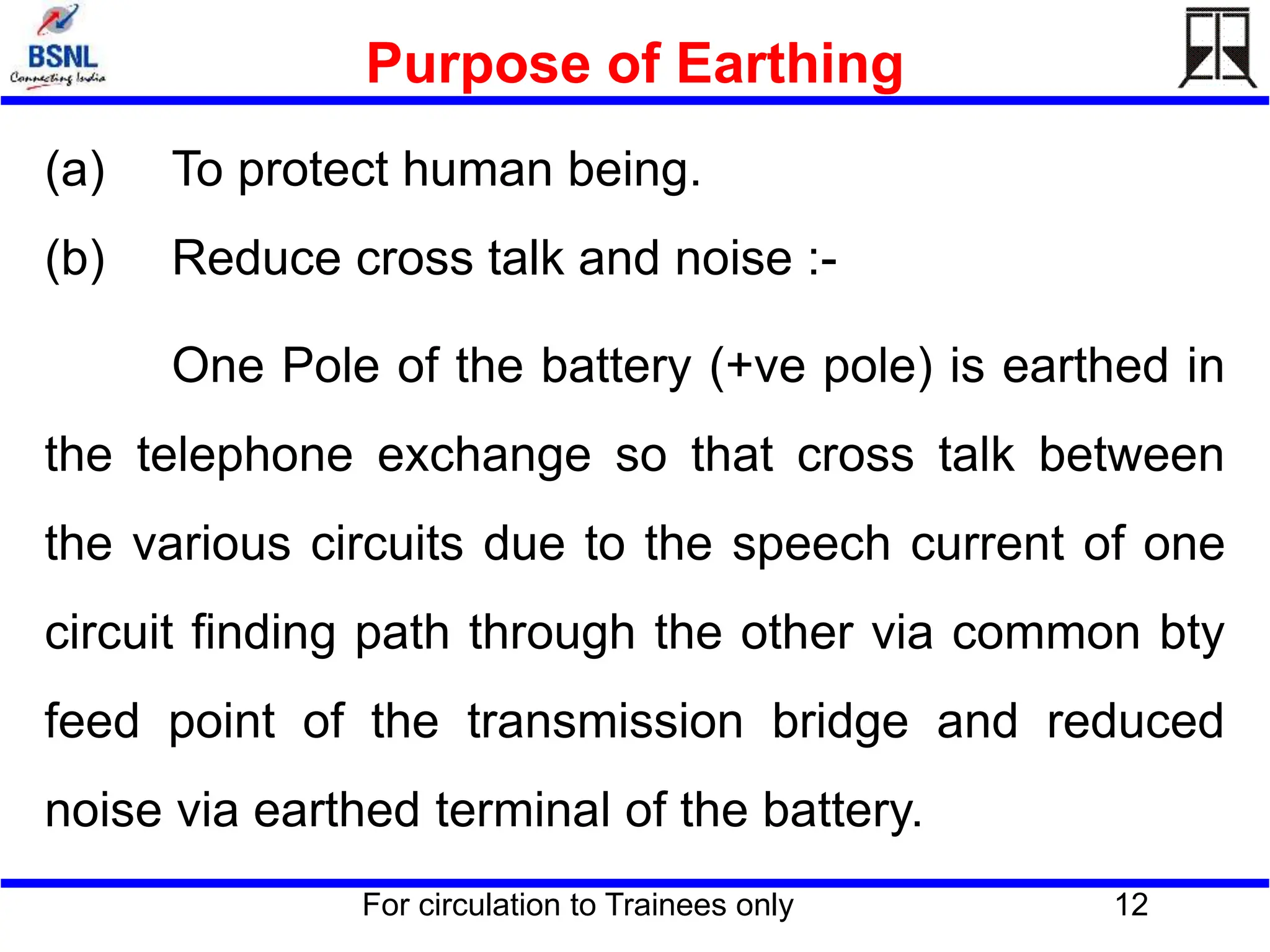 Earthing system Of telecom equipment Chapter 1 | PPT